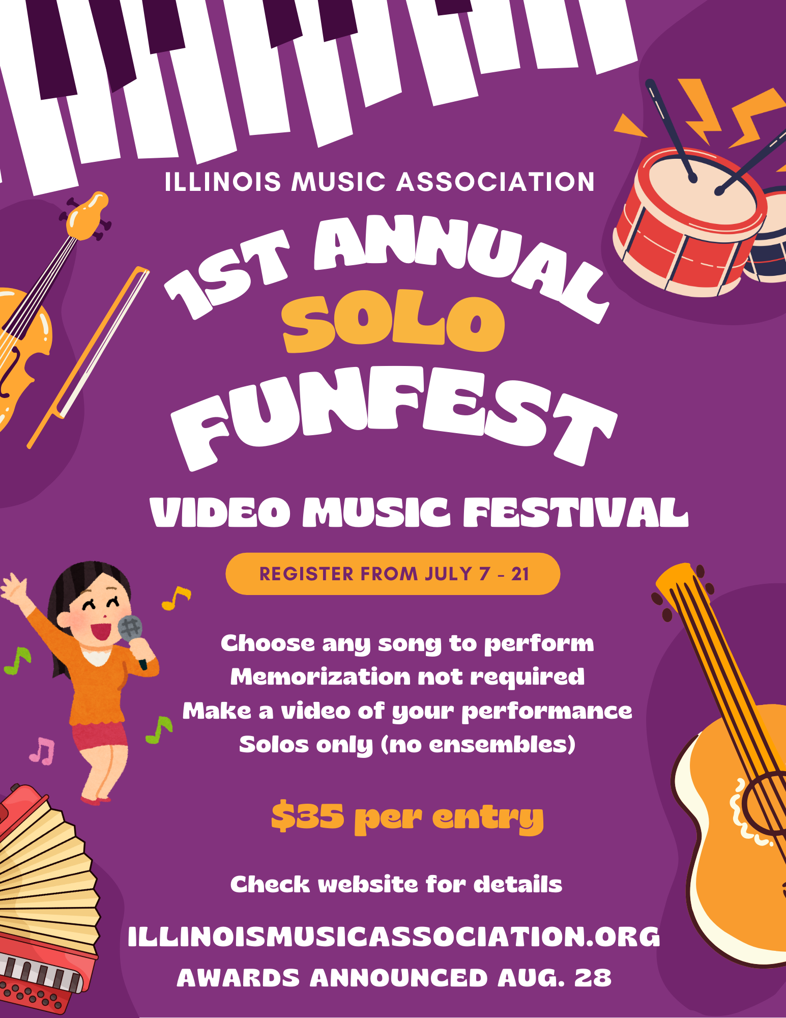 FunFest 2025 Flyer – Illinois Music Association